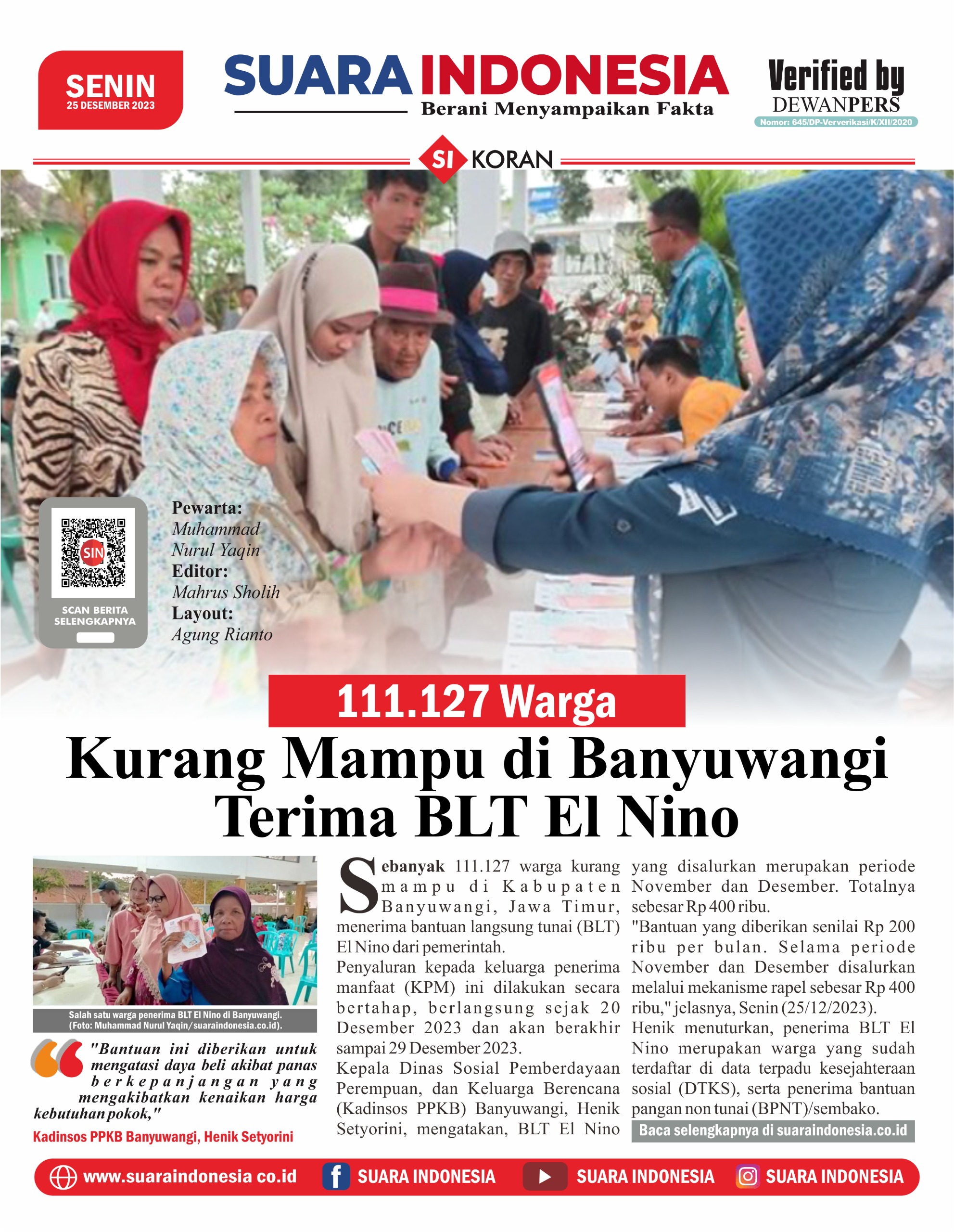 SUARA INDONESIA - Berani Menyampaikan Fakta