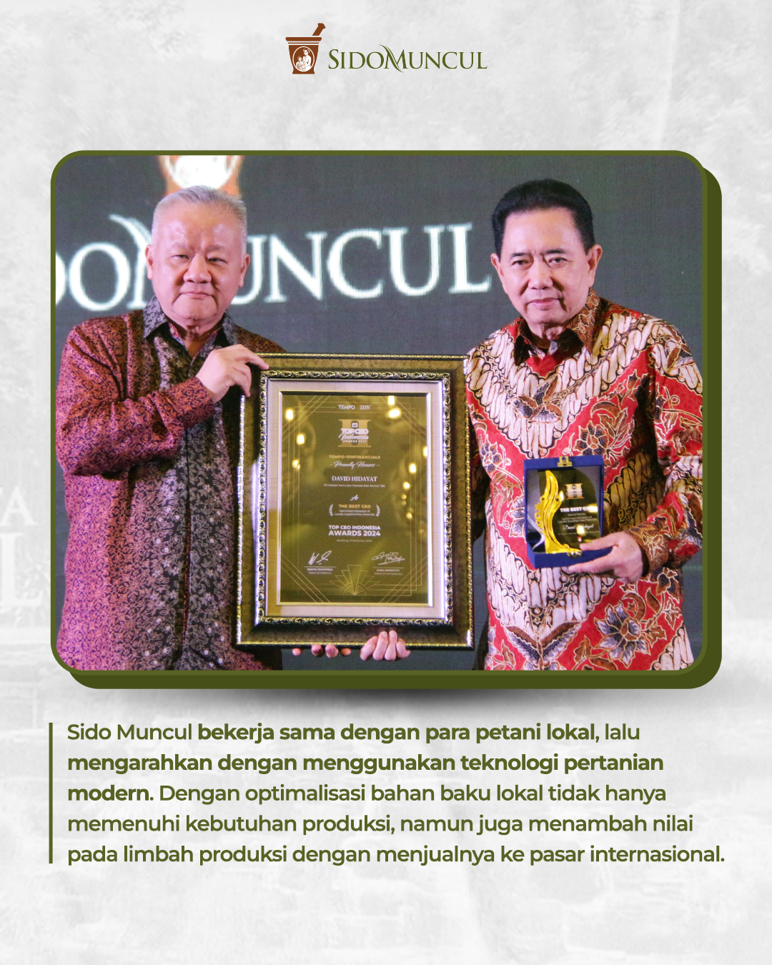 David Hidayat, Pemimpin Visioner: Penghargaan The Best CEO untuk ...