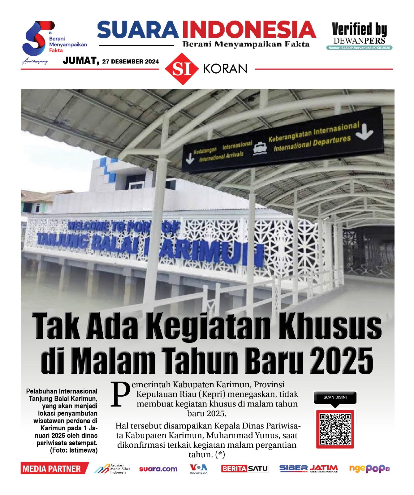 EDISI, 27 DESEMBER 2024 - SUARA INDONESIA KEDIRI