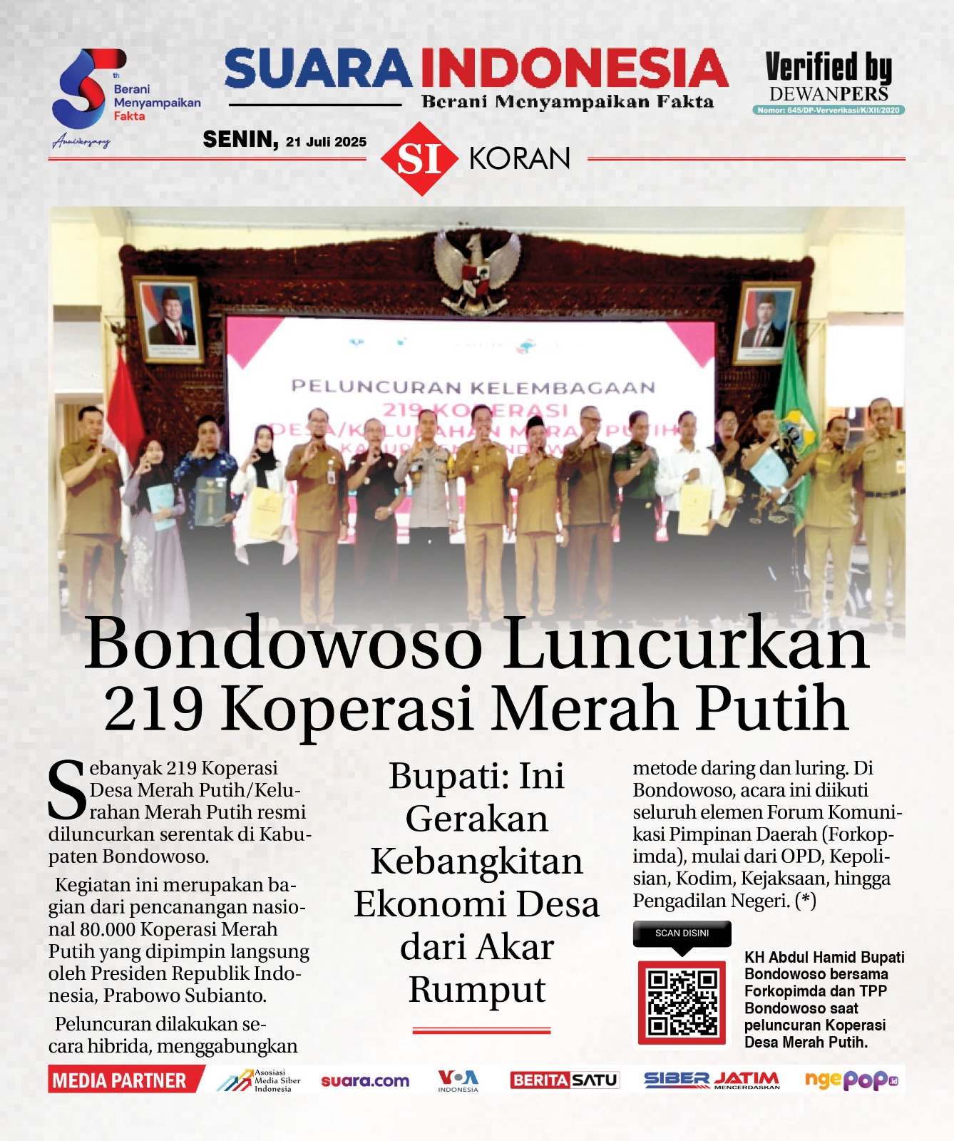 EDISI, 21 JULI 2025 - SUARA INDONESIA